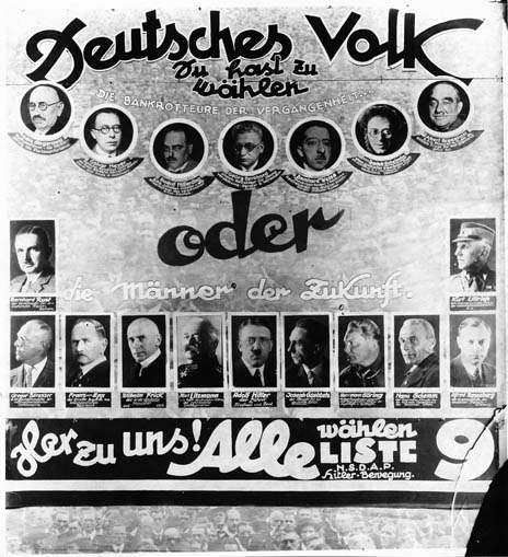 Hitler Archive | Poster promoting the 14 September 1930 Reichstag ...