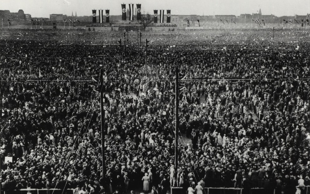 Adolf Hitler Speech Crowd
