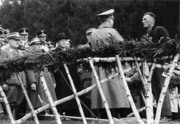 Hitler Archive | Hitler at the inauguration of the Salzburg-Wien Autobahn
