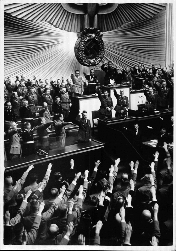 Hitler Archive | Adolf Hitler delivering a speech to vindicate the ...